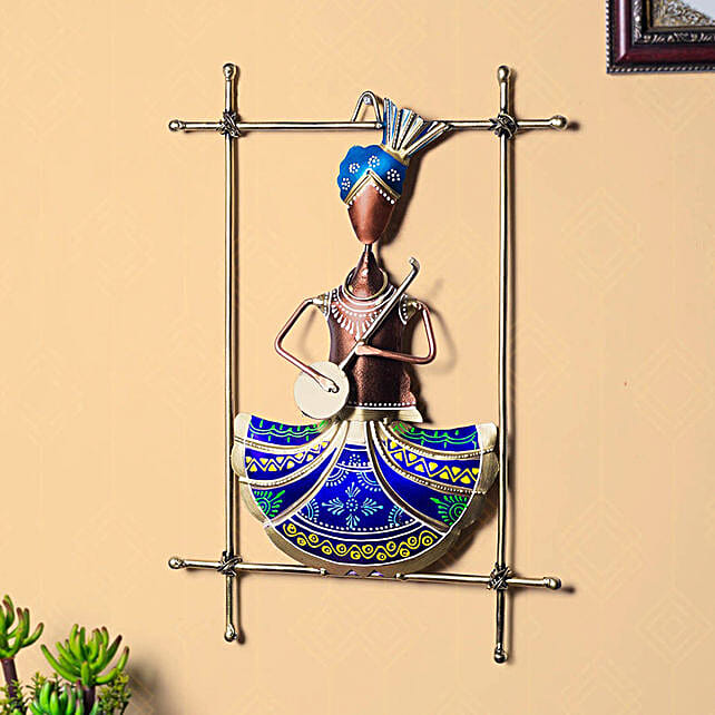Buy/Send Blue Metal Handcrafted Musician Frame Wall Decor Online- FNP