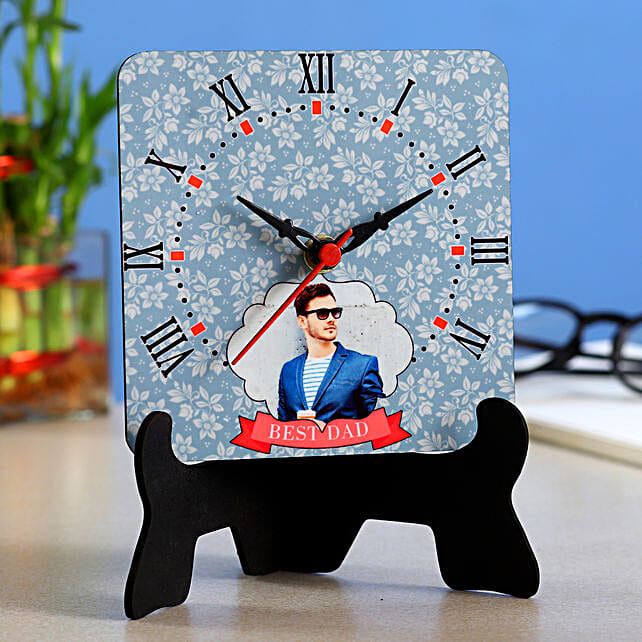 Buy/Send Personalised Best Dad Table Clock Online- FNP