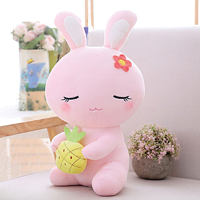 Buy/Send D&Y Pink Cute Slepy Bunny Soft Toy Online- FNP