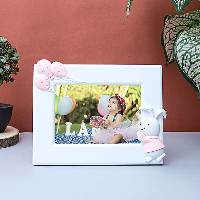 Buy/Send Personalised Pink Bunny Rabbit Photo Frame Online- FNP