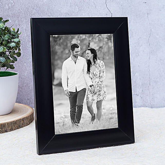 Buy/Send Personalised Black Wooden Table Top Photo Frame Online- FNP