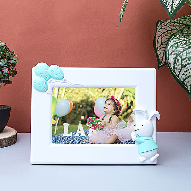 Buy/Send Personalised Blue Bunny Rabbit Photo Frame Online- FNP