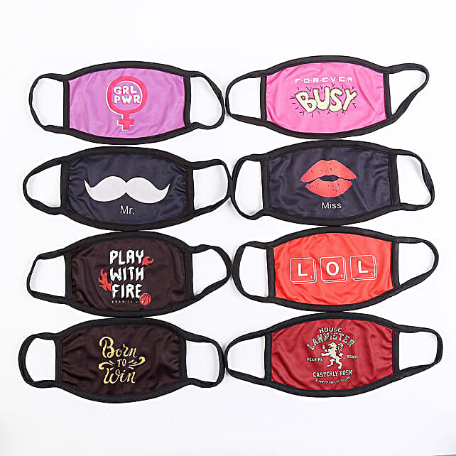 Buy/Send Funky Masks Set Of 8 Online- FNP