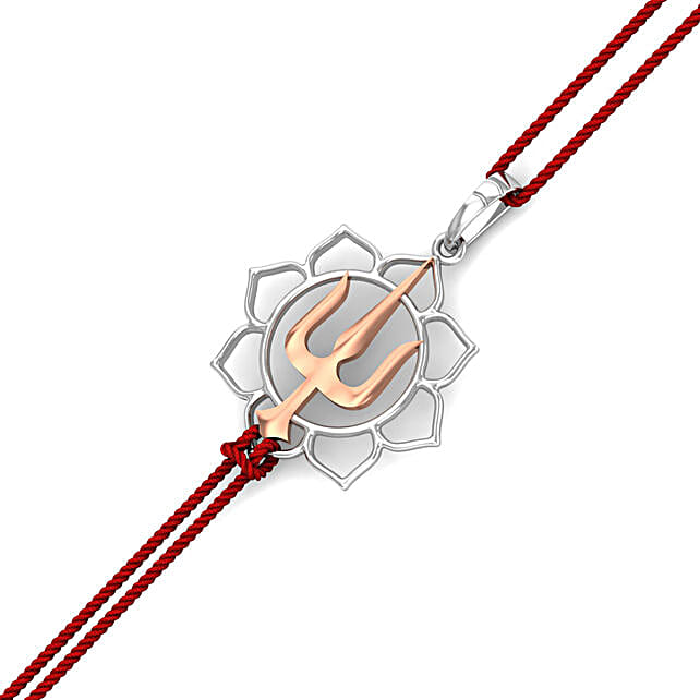 Buy/Send Lord Shiva Pure Silver Rakhi Online- FNP