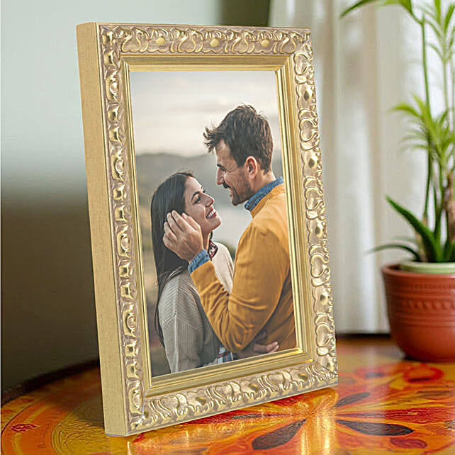Buy/Send Personalised Gold Toned Table Top Photo Frame Online- FNP