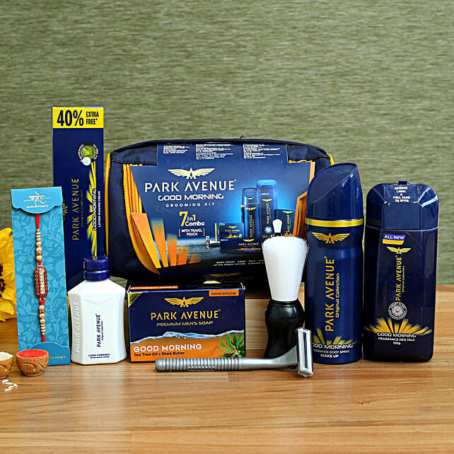 Buy/Send Ethnic Capsule Rakhi and Park Avenue Grooming Kit Online- FNP