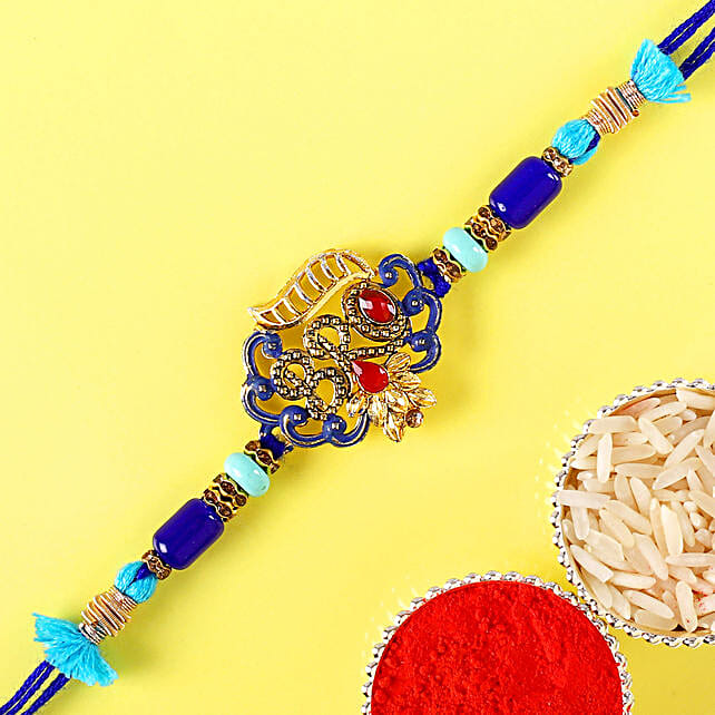 Buy/Send Traditional American Diamond Rakhi Online- FNP