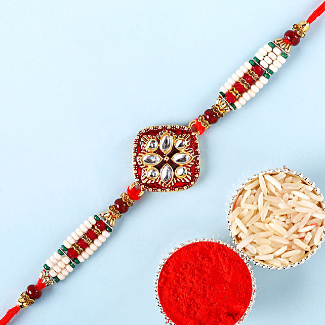 Buy/Send Designer American Diamond Rakhi Online- FNP