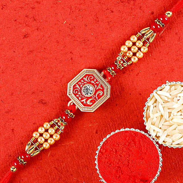 Buy/Send Elegant American Diamond Rakhi Online- FNP