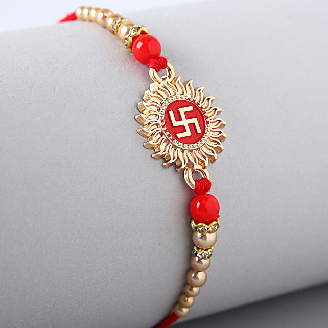 Buy/Send Traditional Swastika Rakhi Online- Ferns N Petals