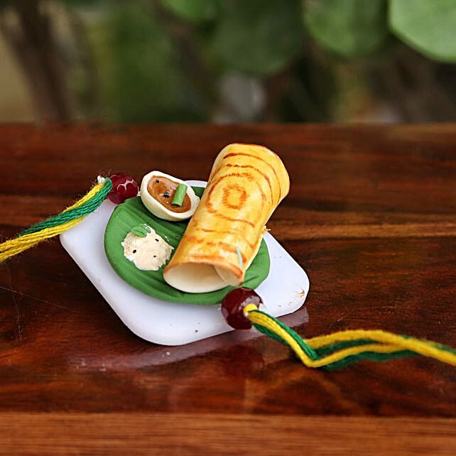 Buy/Send Dosa Food Polymer Clay Rakhi Online- FNP
