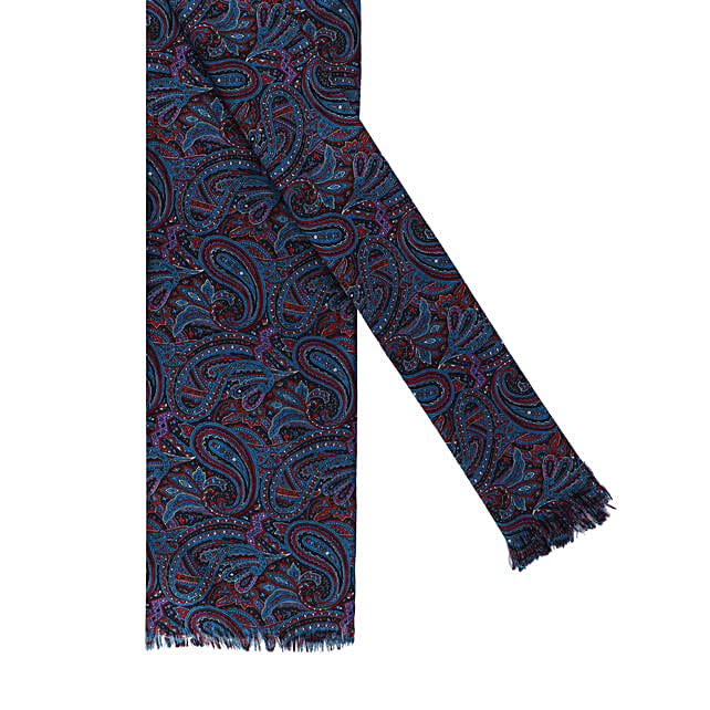 Buy/Send Blue Floral Men Scarf Online- FNP