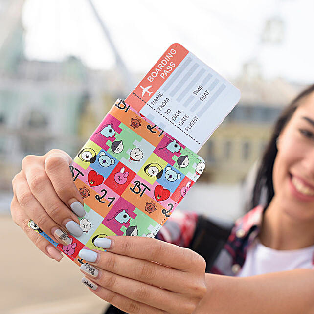 Buy/Send BTS Colourful Passport Holder Online- FNP