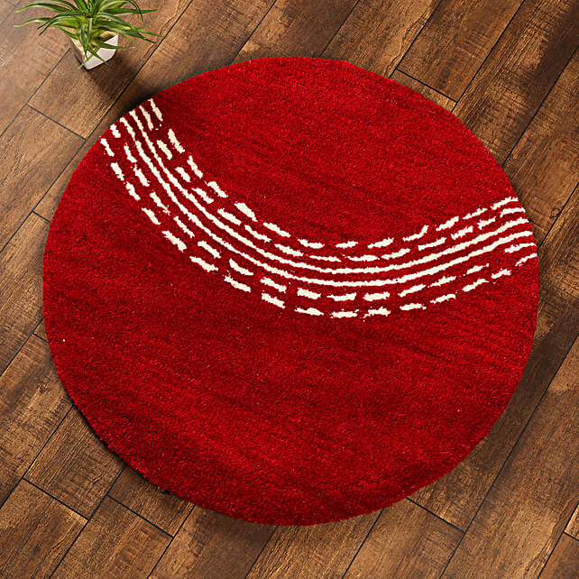 Buy/Send Cricket Ball Round Rug Online- FNP