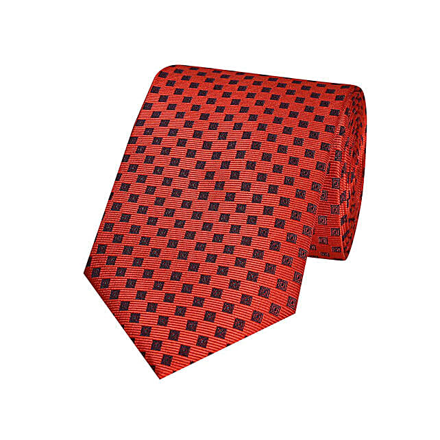 Buy/Send Orange Polyester Tie Online- FNP