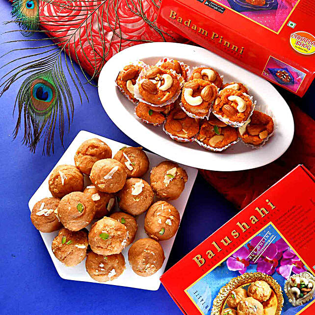 Buy/Send Badam Pinni & Balushahi Combo Online- FNP