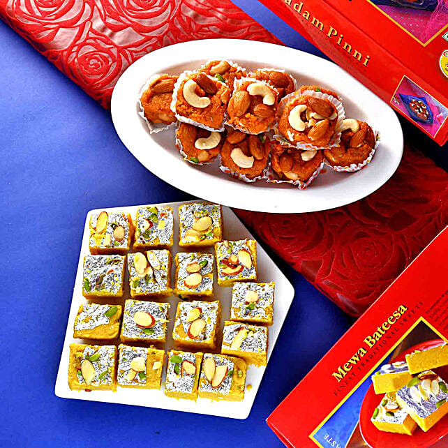 Buy/Send Badam Pinni & Mewa Batisha Combo Online- FNP