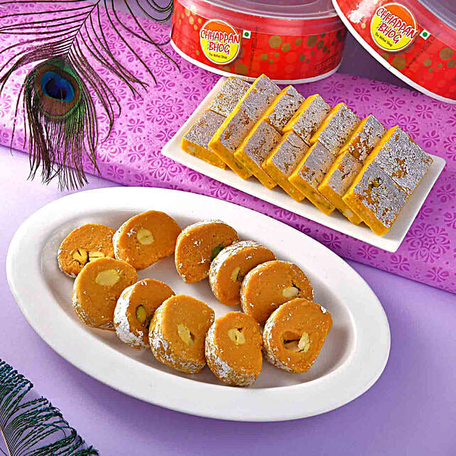 Buy/Send Kaju Kesar Burfi & Batisha Slice Combo Online- FNP