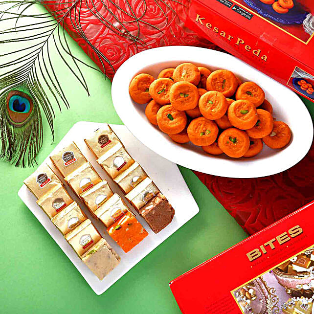 Buy/Send Mewa Bites & Kesar Peda Combo Online- FNP