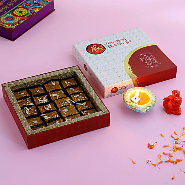Buy/Send Diwali Wishes Delicious Roasted Chana Burfi Online- FNP