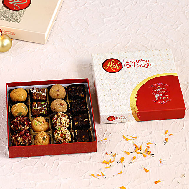Buy/Send Sugar Free Happy Diwali Assorted Mithai Box- 16 Pcs Online- FNP