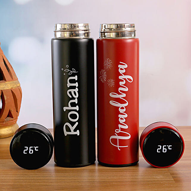 Buy/Send Personalised LED Temperature Bottles Online- FNP