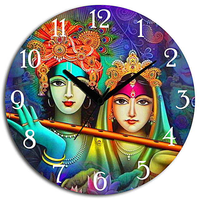 Buy/Send Radha Krishna Multicoloured Wall Clock Online- FNP