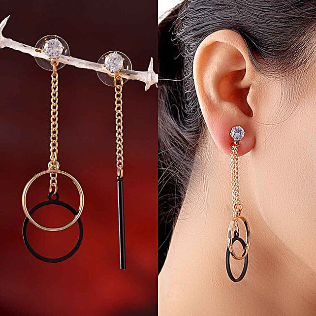 Buy/Send Stone Studded Loop Earrings Online- FNP