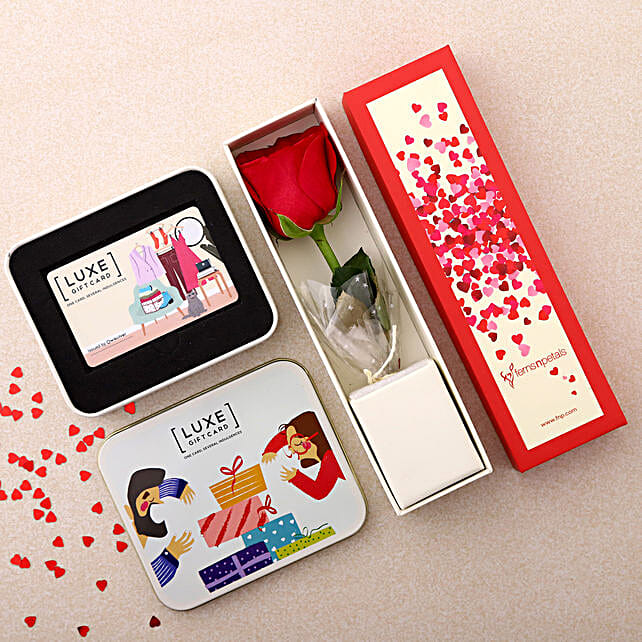 Buy/Send Luke 1K Gift Card & Red Rose Box Online- FNP