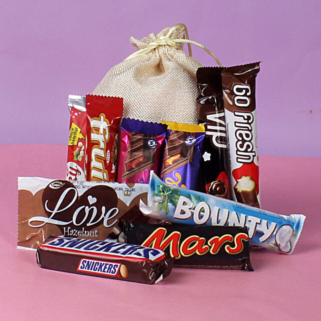 Buy/Send Imported Chocolates Jute Bag Online- FNP