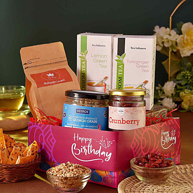 Buy/Send Happy Birthday Healthy Treats Hamper Online- FNP