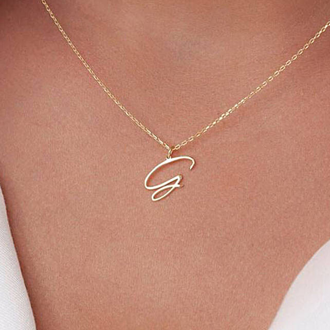 Buy/Send Personalised Name Initial Necklace Online- FNP