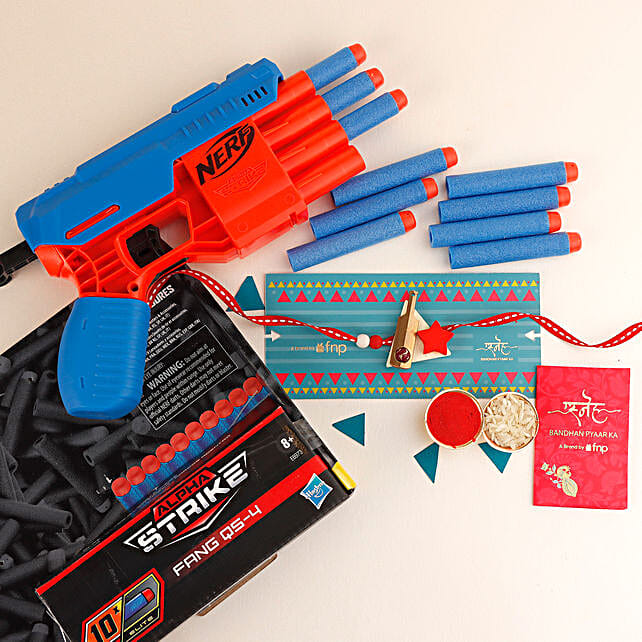 Buy/Send Sneh Cricket Kids Rakhi N Nerf Strike Gun Online- FNP