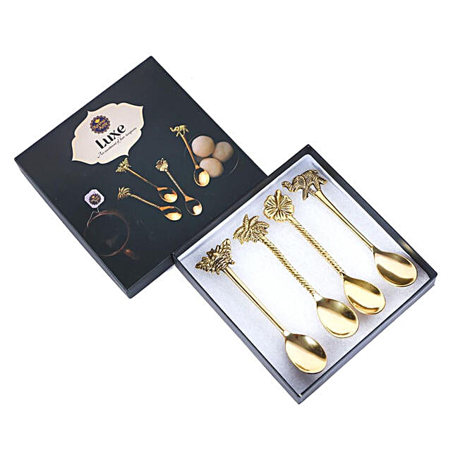 Buy/Send Luxe Brass Teaspoons Gift Box- Set of 4 Online- FNP
