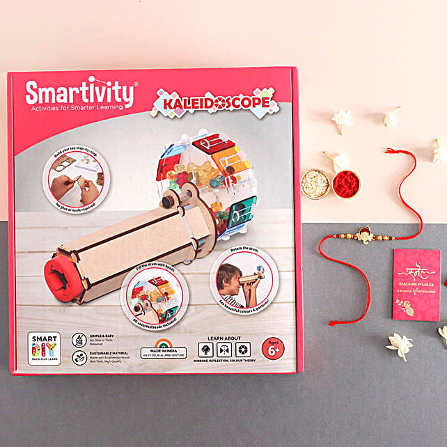 Buy/Send Sneh Bal Ganesha Rakhi N Smartivity Kaleidoscope Online- FNP