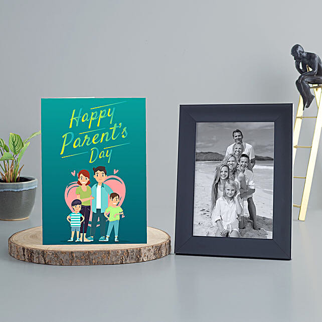 Buy/Send Best Parents Greeting Card N Personalised Frame Online- FNP