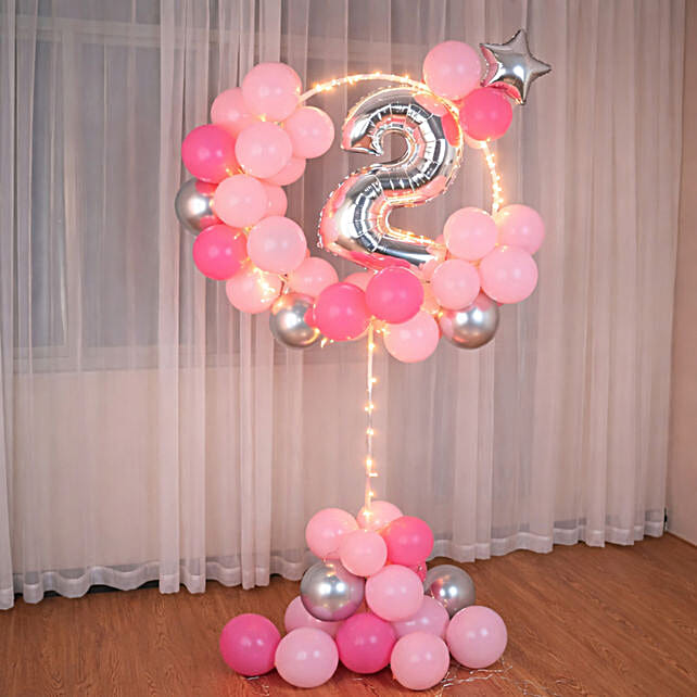 Buy/Send Princess B'day Personalised Balloon Ring Stand Online- FNP