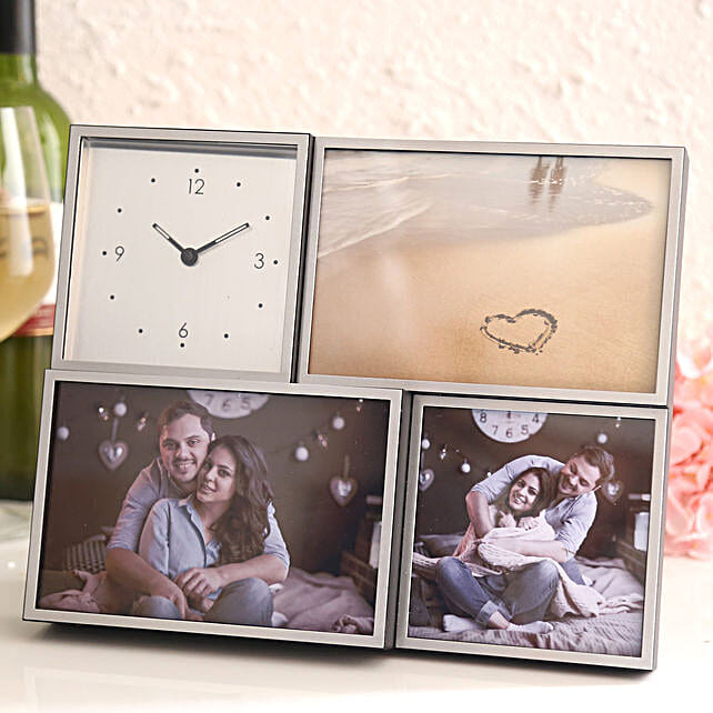 Buy/Send Personalised 3 In 1 Photo Frame With Clock Online- FNP