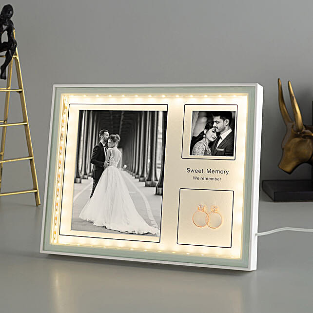 Buy/Send Personalised 2 In 1 LED Table Top Photo Frame Online- FNP