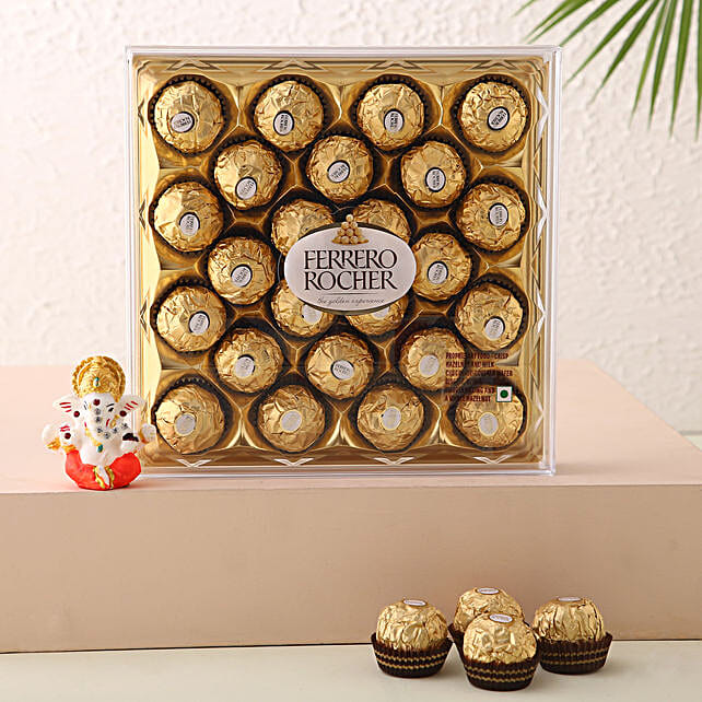 Buy/Send Happy Diwali Ferrero Rocher N Ganesha Idol Combo Online- FNP