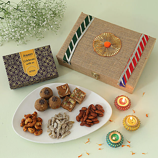 Buy/Send Diwali Sweet N Savoury Box Hamper Online- FNP