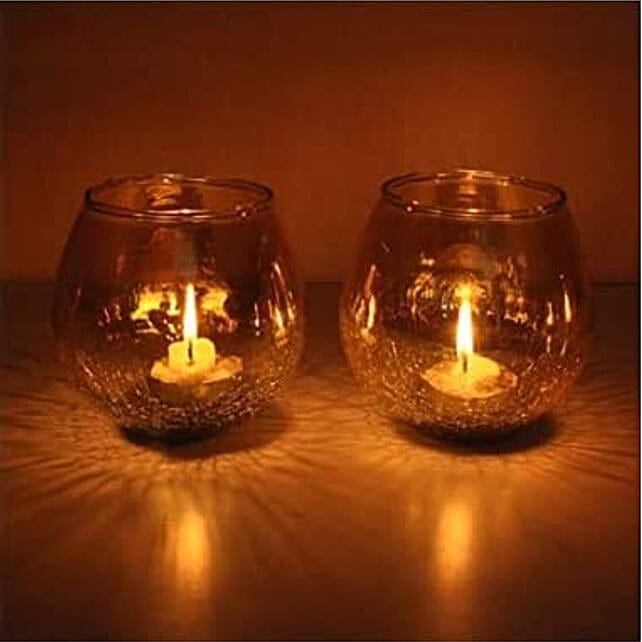 Buy/Send Tea Light Candle Holder Mosaic Lamps- Pack of 2 Online- FNP