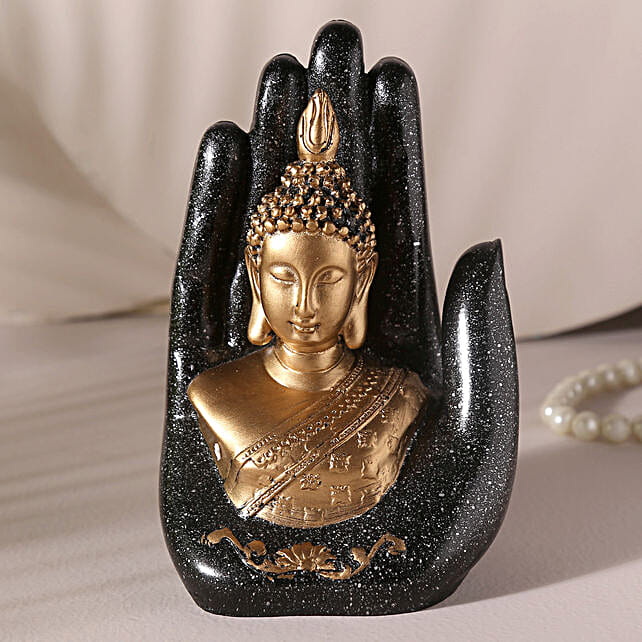 Buy/Send Golden N Black Palm Buddha Idol Online- FNP