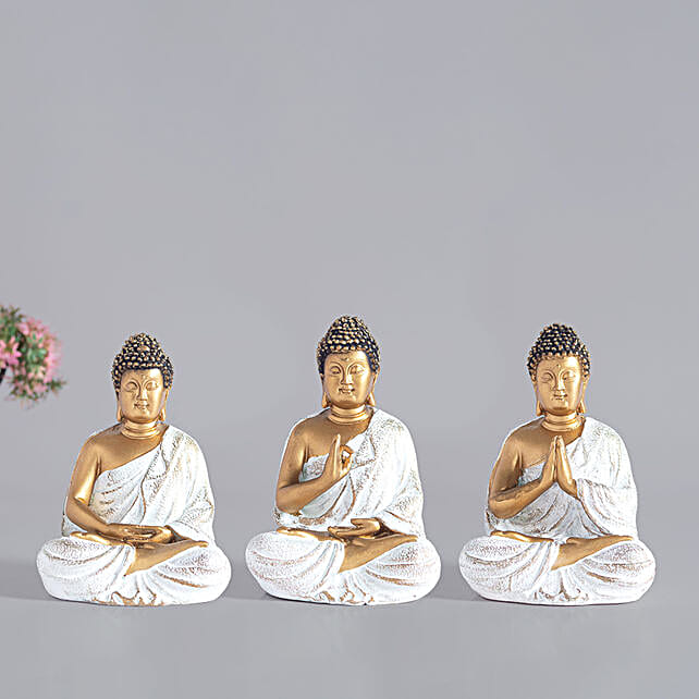 Buy/Send Lord Buddha Showpiece Set of 3 Online- FNP