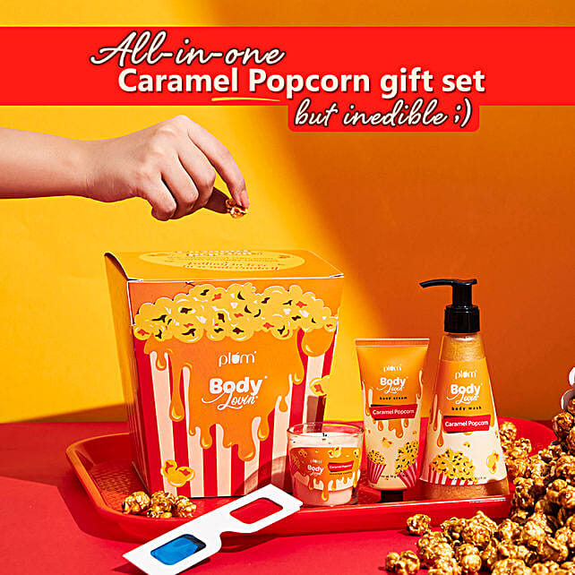 Buy/Send Plum BodyLovin Caramel Popcorn N Chill Gift Kit Online- FNP