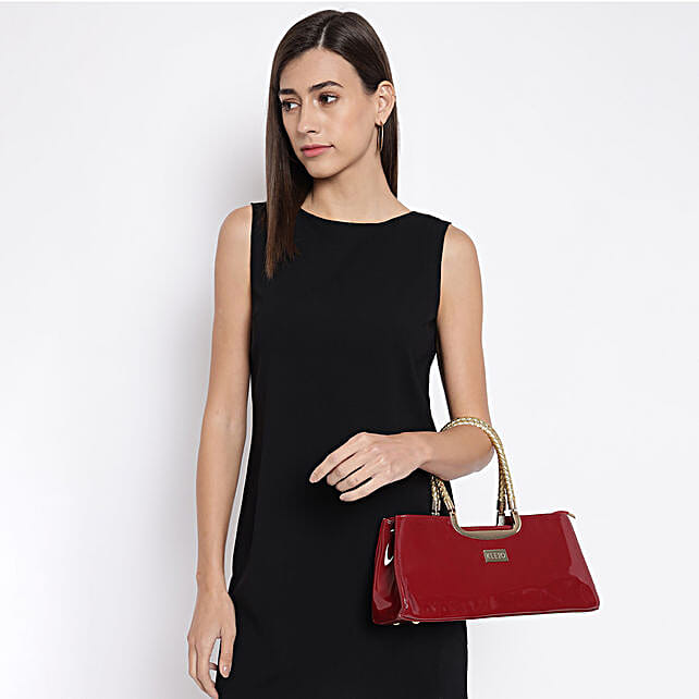 Buy/Send Bridal Satchel Style Maroon Handbag Online- FNP