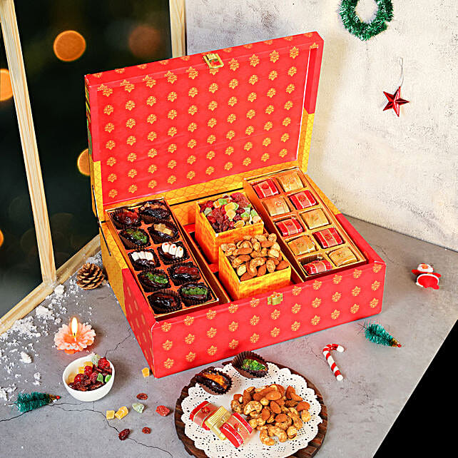 Buy/Send Nutty Christmas Sweet Gift Box Online- FNP