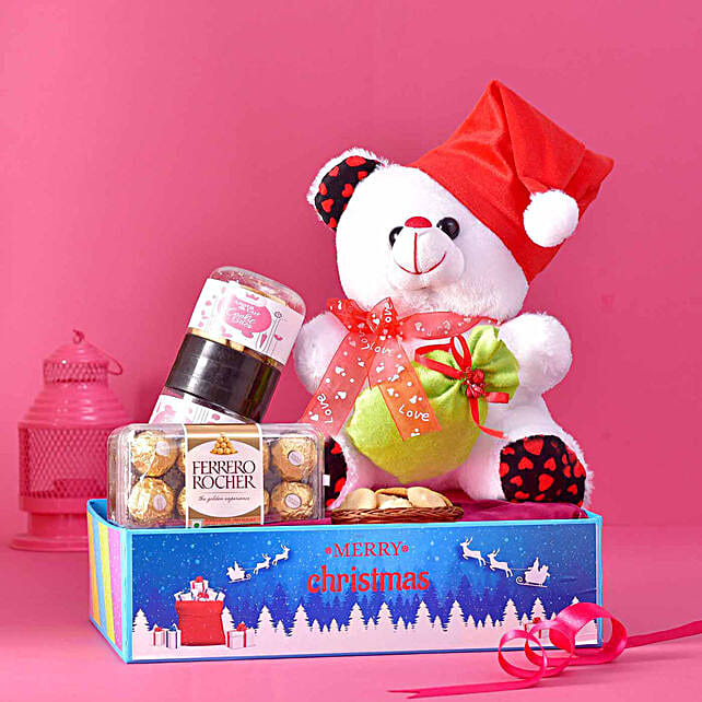 Buy/Send Merry Christmas Teddy Hamper Online- FNP