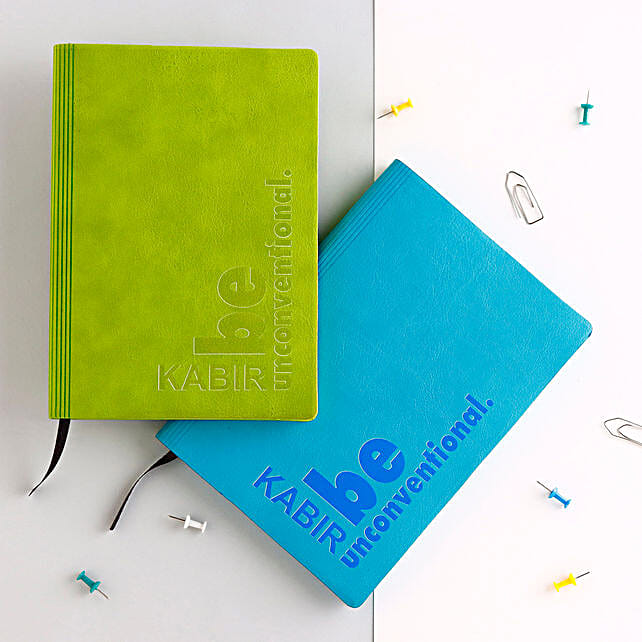 Buy/Send Personalised PU Leather Diary Set Online- FNP