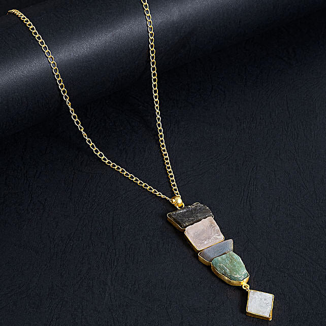 Buy/Send Quartz Stone Studded Necklace Online- FNP